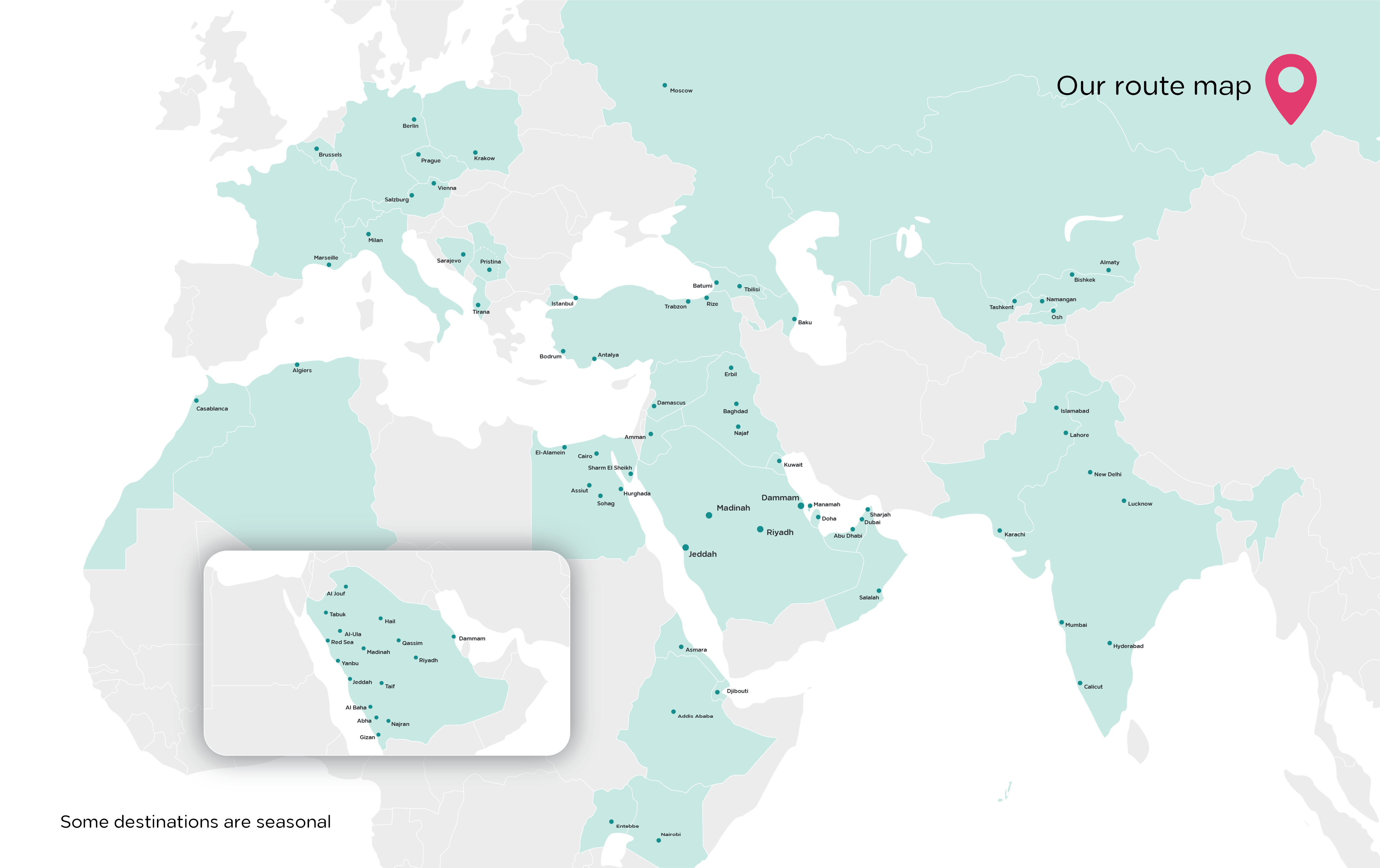 Flight Route Map | flynas